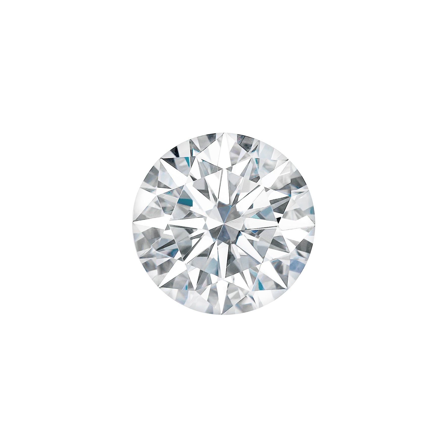 Forever Bright 1.92 CTW DEW Round Colorless (DEF) Color Hearts & Arrow ...